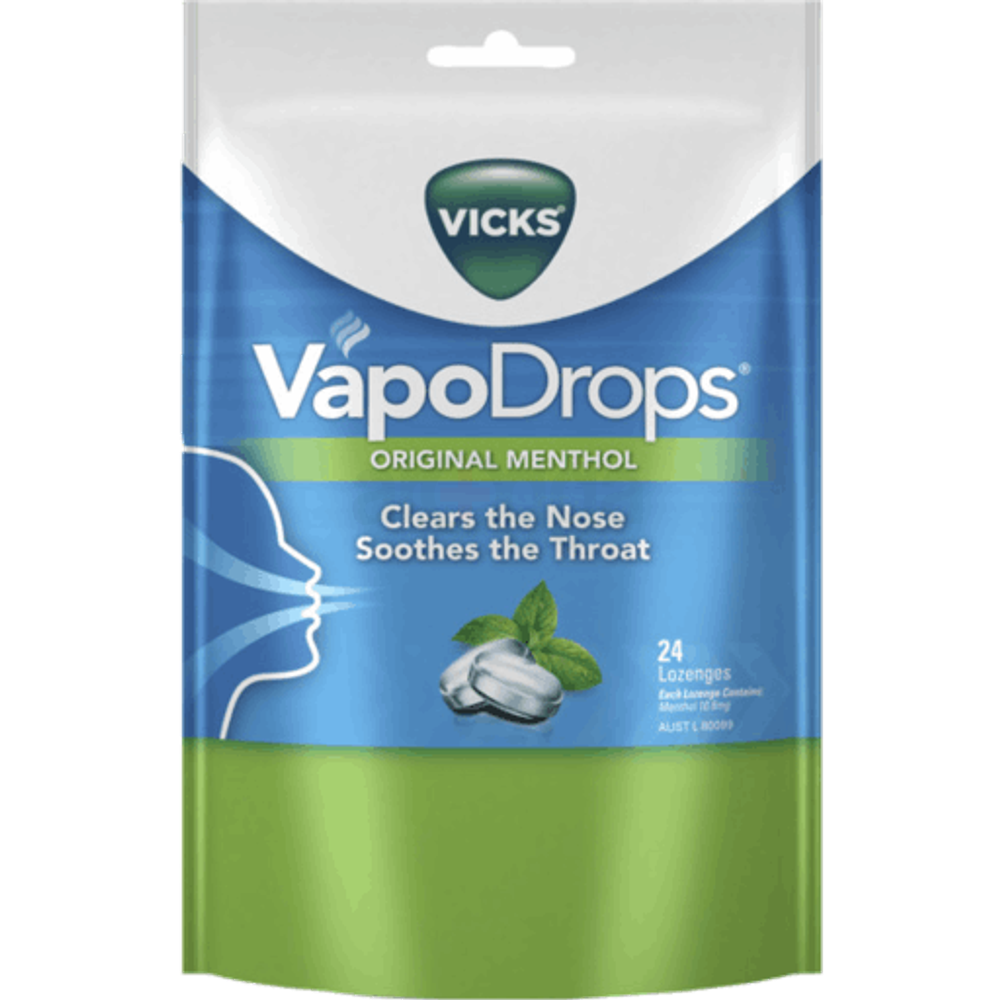 VapoDrops Original Menthol 24 Lozenges - Arogga Ltd