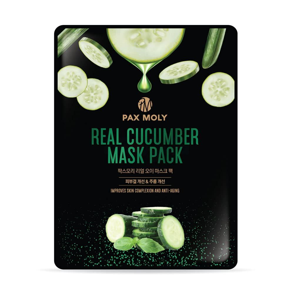 Pax Moly Real Cucumber Mask Pack for Improving Skin Complexion & Anti ...