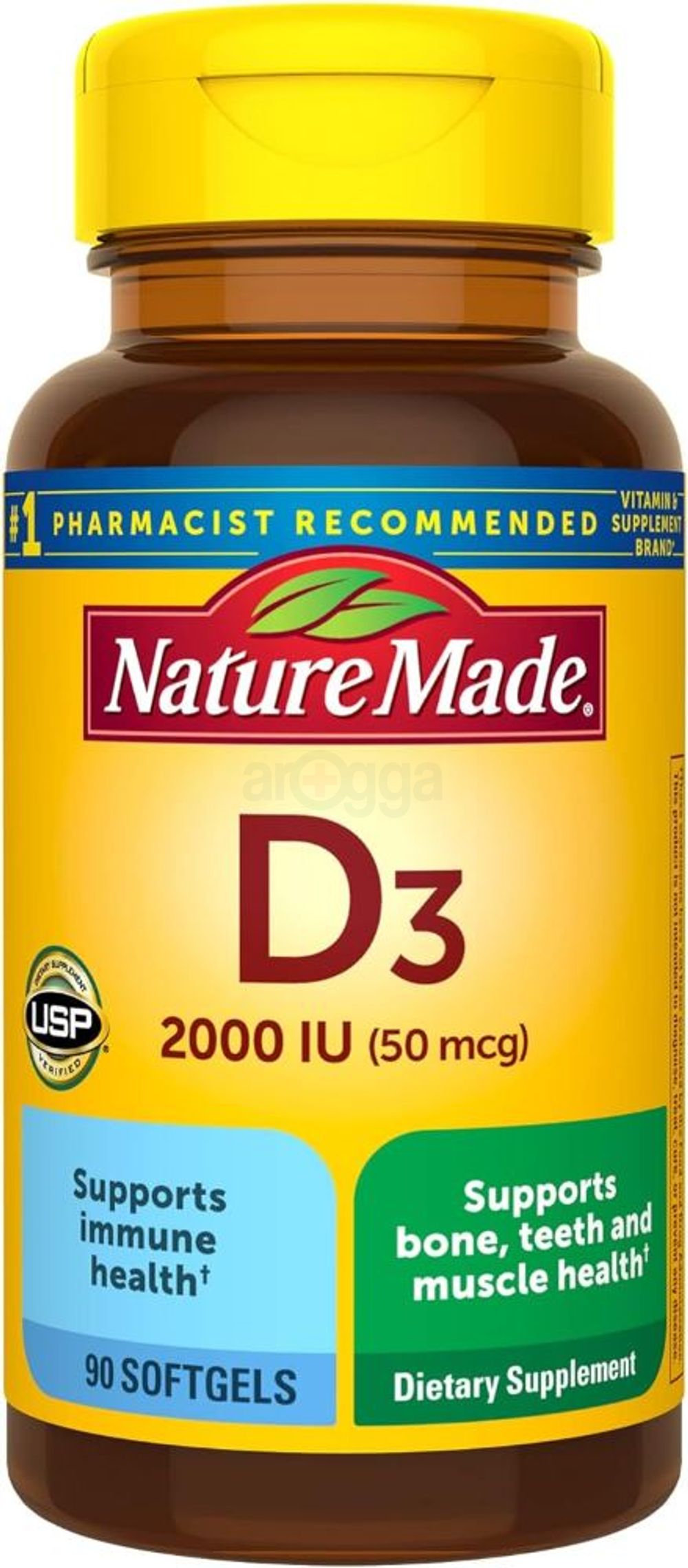 Nature Made Vitamin D3 2000 IU (50 mcg), Dietary Supplement for Bone ...