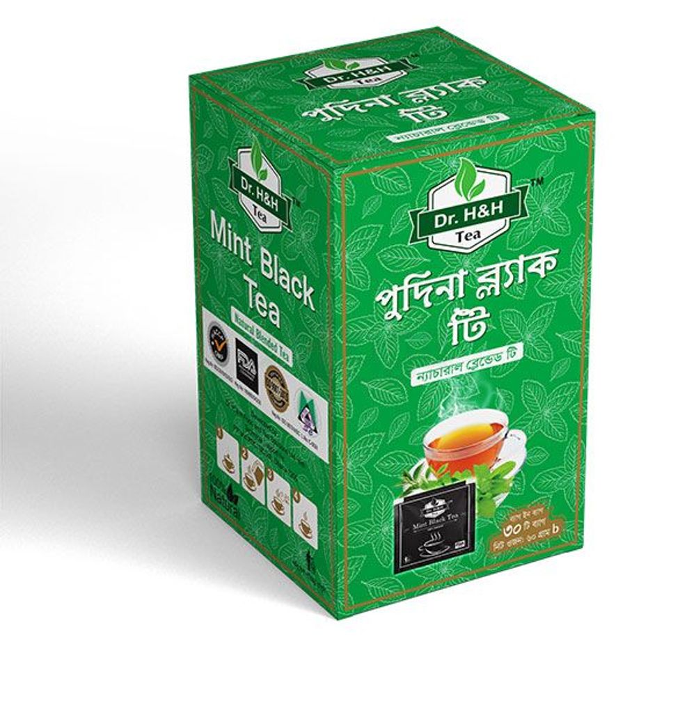 Dr. H&H Tea Mint Black Tea 30's Pack - Arogga Online Pharmacy