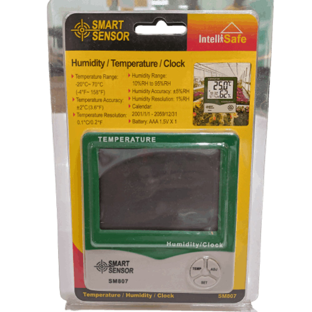 Smart Sensor Digital Humidity Temperature And Clock Meter SM807 price ...