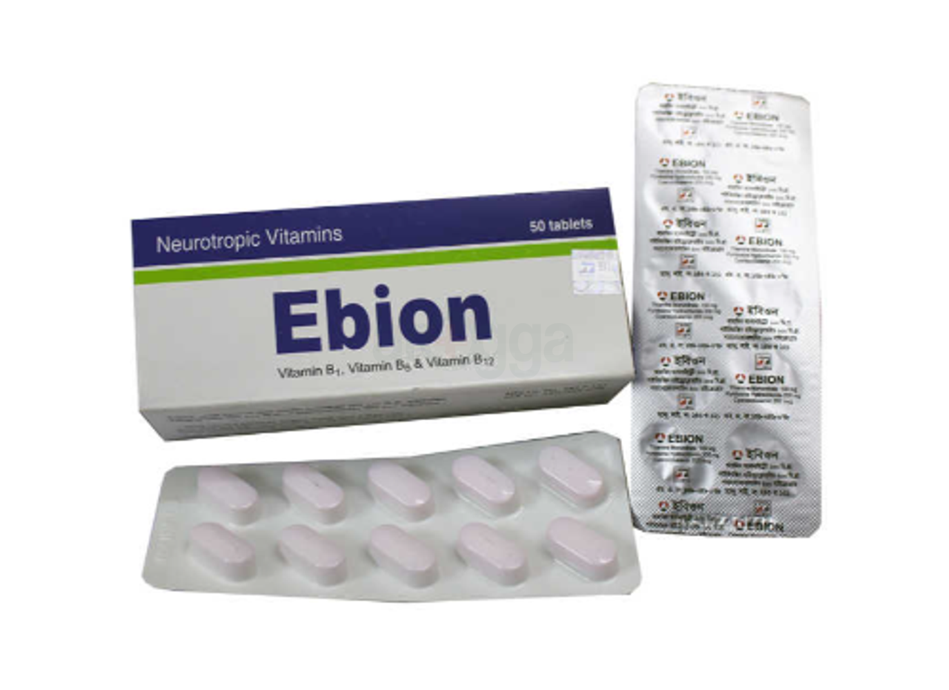 Ebion 100mg+200mg+200 mg Tablet - Arogga Online Pharmacy
