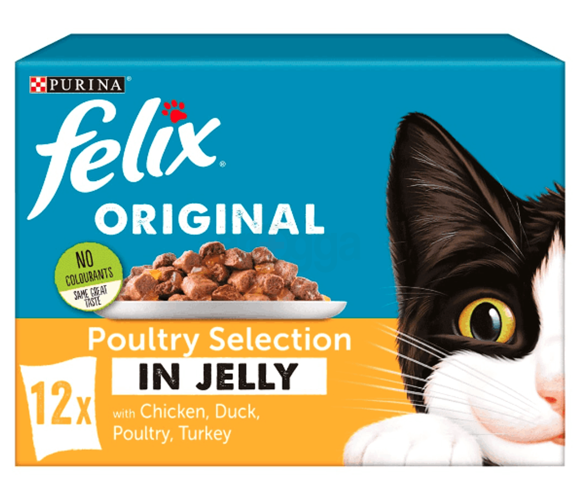 Felix Original Turkey In Jelly - 100g Pouch 100gm Cat Food - Arogga ...