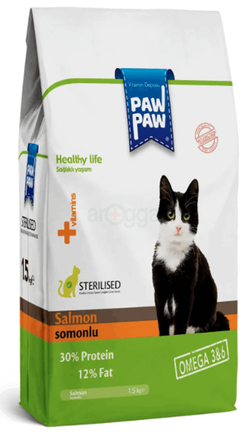 Paw Paw Adult Cat Food Sterilised Salmon - 1.5kg Pack price in ...