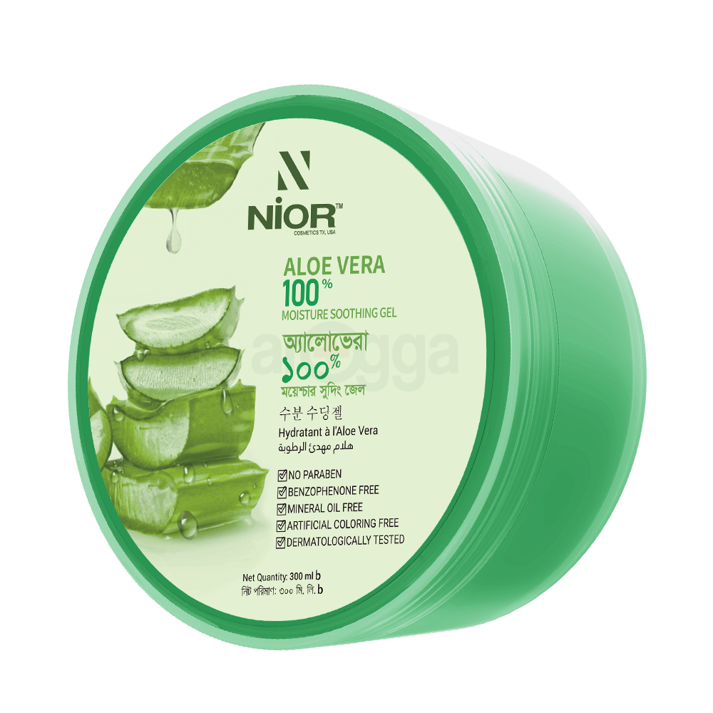 NIOR Aloe Vera 100% Moisture Soothing Gel (Local) - Arogga Beauty Store