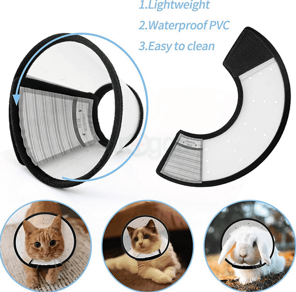 E-Collar Elizabeth Collar For Dogs, Cats & Rabbits Surgery Recovery ...