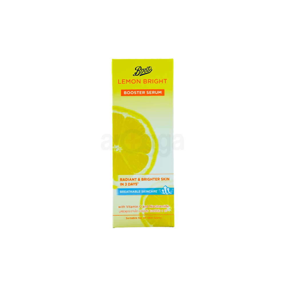 Boots Lemon Bright Booster Serum with Vitamin C & Niacinamide - Arogga ...