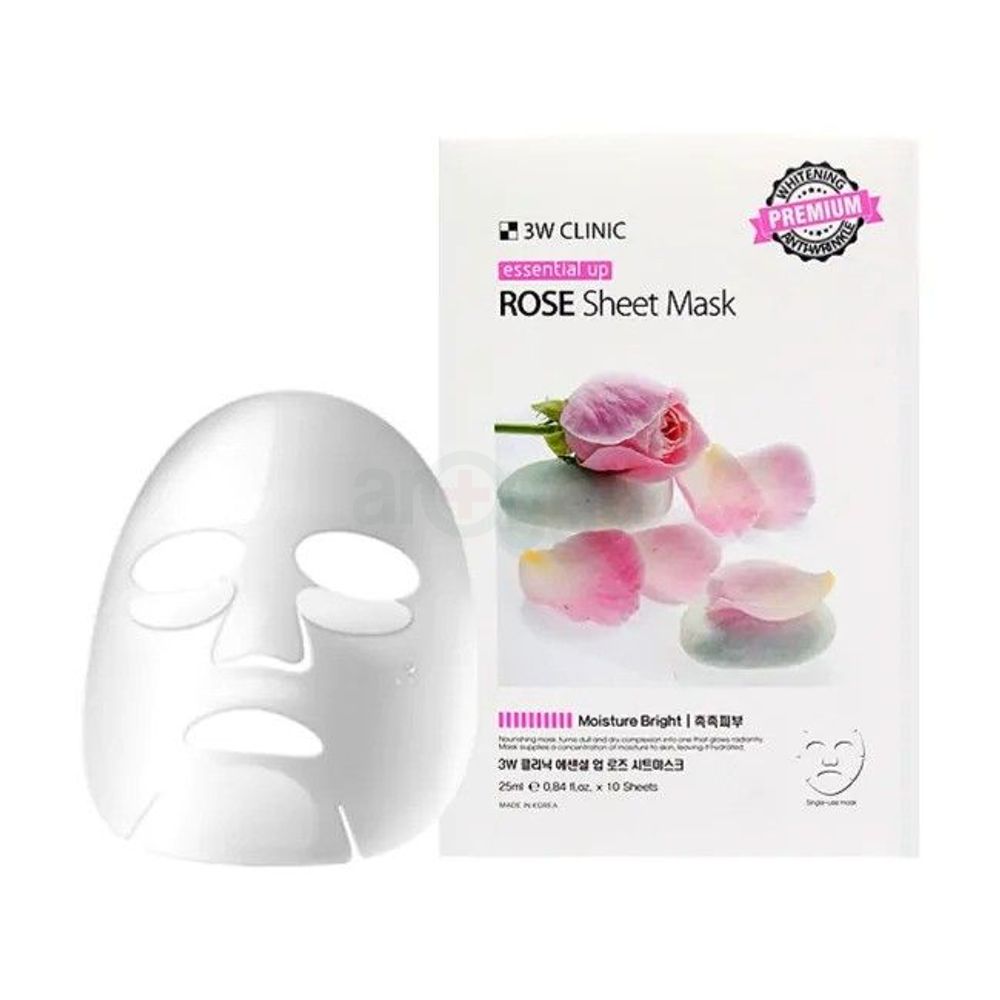 3W Clinic Essential Up Rose Sheet Mask - Arogga Beauty Store