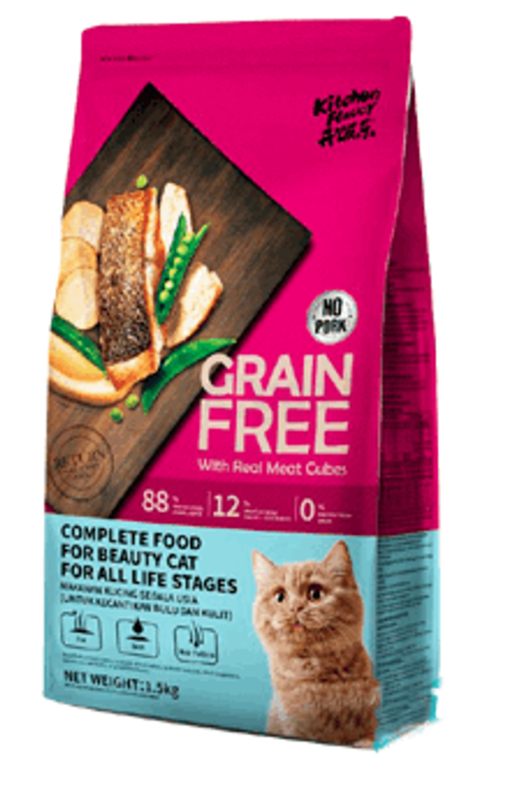 Kitchen Flavor Grain Free Beauty Complete Cat Food for All Life Stages ...