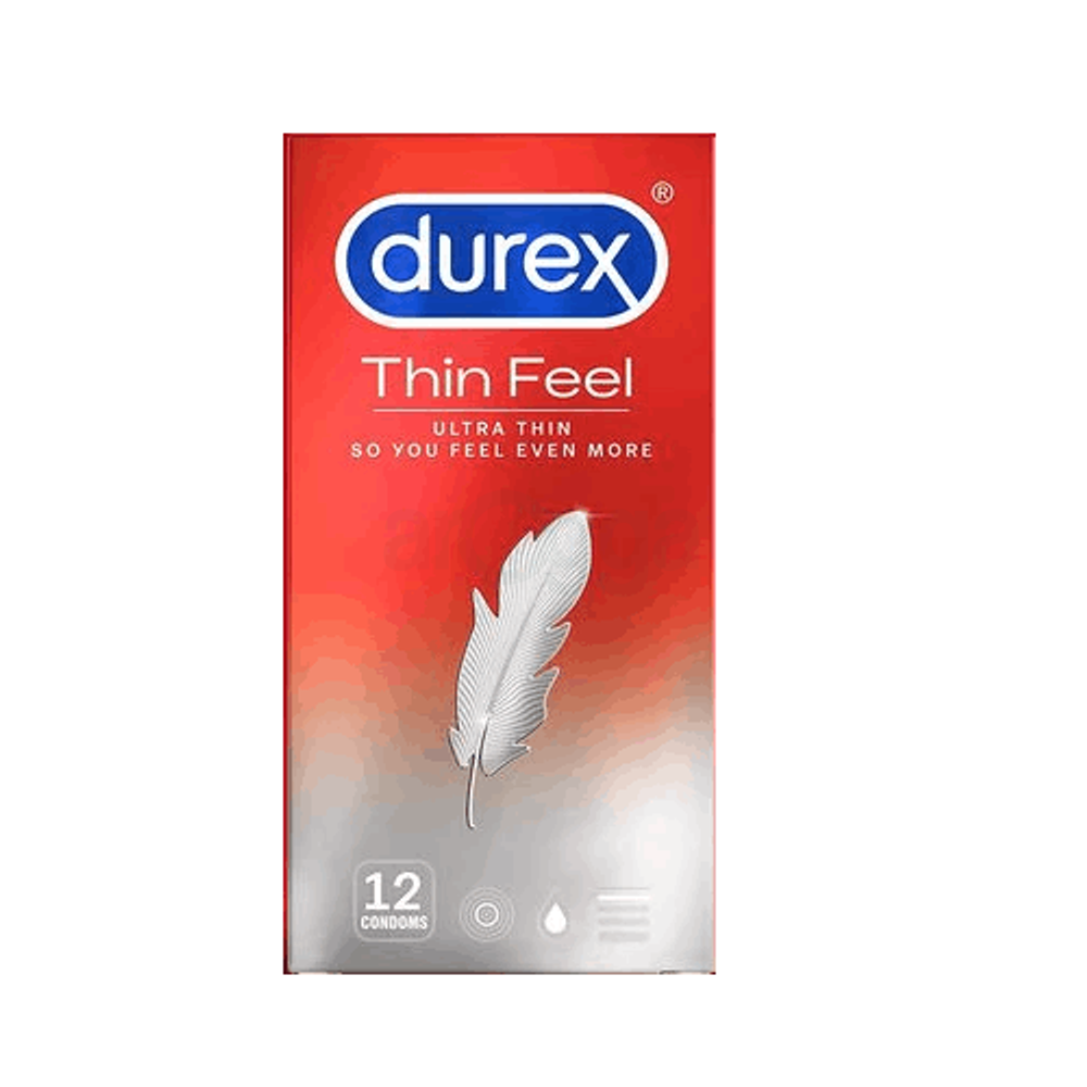 Durex Thin Feel Ultra Thin So You Feel Even More Condom 52mm - 12Pcs Pack - Arogga Online Pharmacy