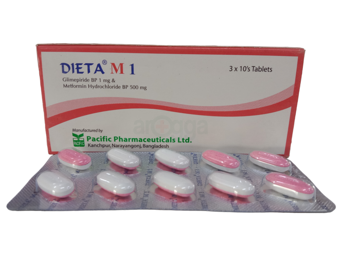 Dieta M 1mg+500mg Tablet - Arogga Online Pharmacy