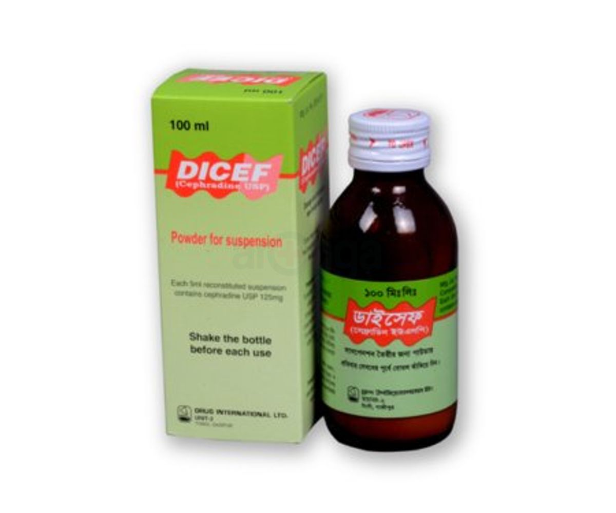 Dicef 125mg/5ml Powder for Suspension - Arogga Online Pharmacy