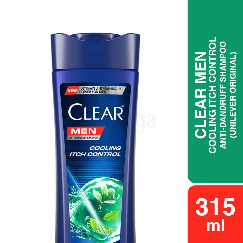 Clear Men Cooling Itch Control Anti-Dandruff Shampoo 315ml (Unilever Original) - Arogga Beauty Store
