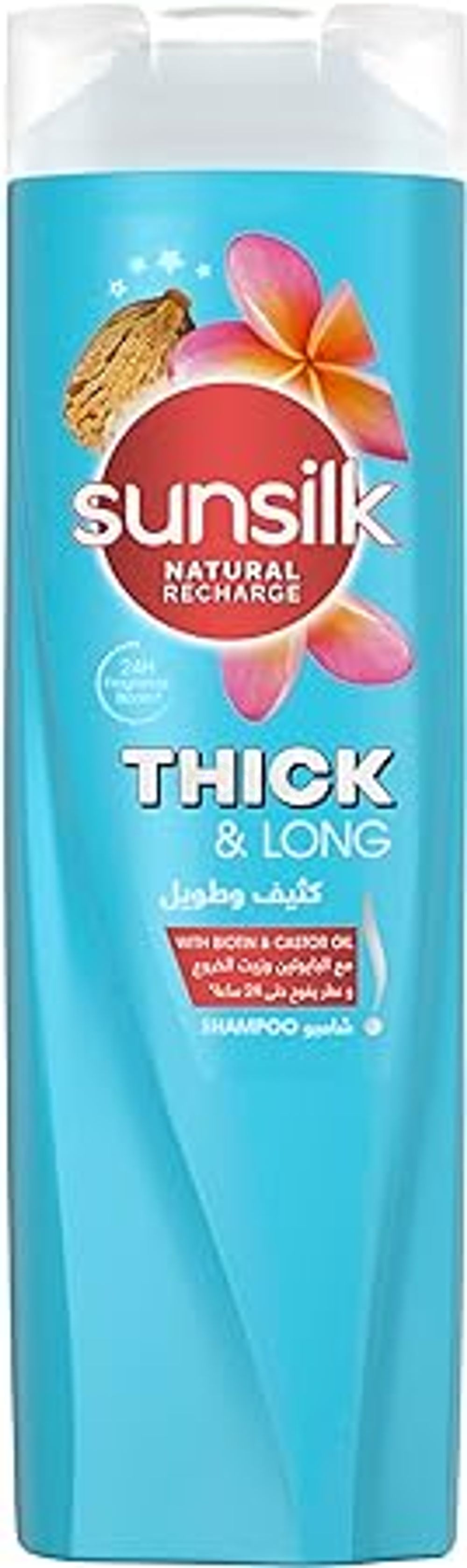 Sunsilk Natural Recharge Thick & Long Shampoo With Biotin & Castor Oil ...