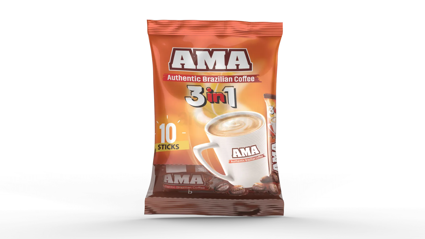 AMA 3-in-1 coffee 150gm (10 Stick in per box) - Arogga Ltd