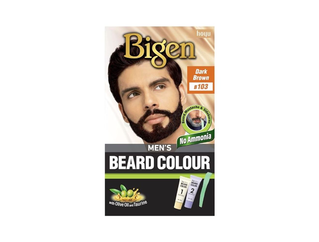 Bigen Mens Beard Color Dark Brown B103 - Arogga Beauty Store
