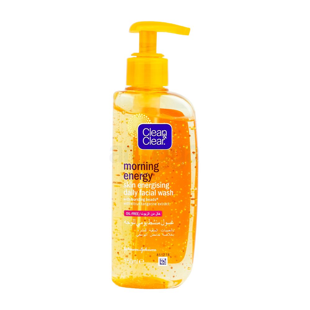 Clean & Clear Morning Energy Skin Energising Oil Free Daily Facial Wash 150ml - Arogga Beauty Store