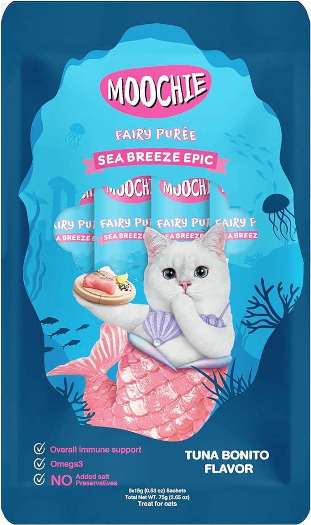 Moochie Fairy Puree Creamy Treat for Cats and Kittens Tuna Bonito ...