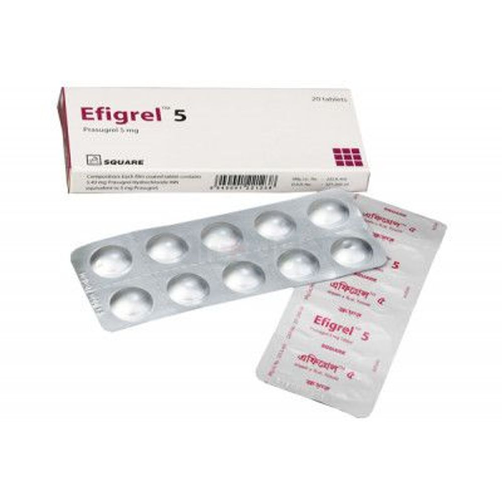 Efigrel 5mg Tablet - Arogga Online Pharmacy