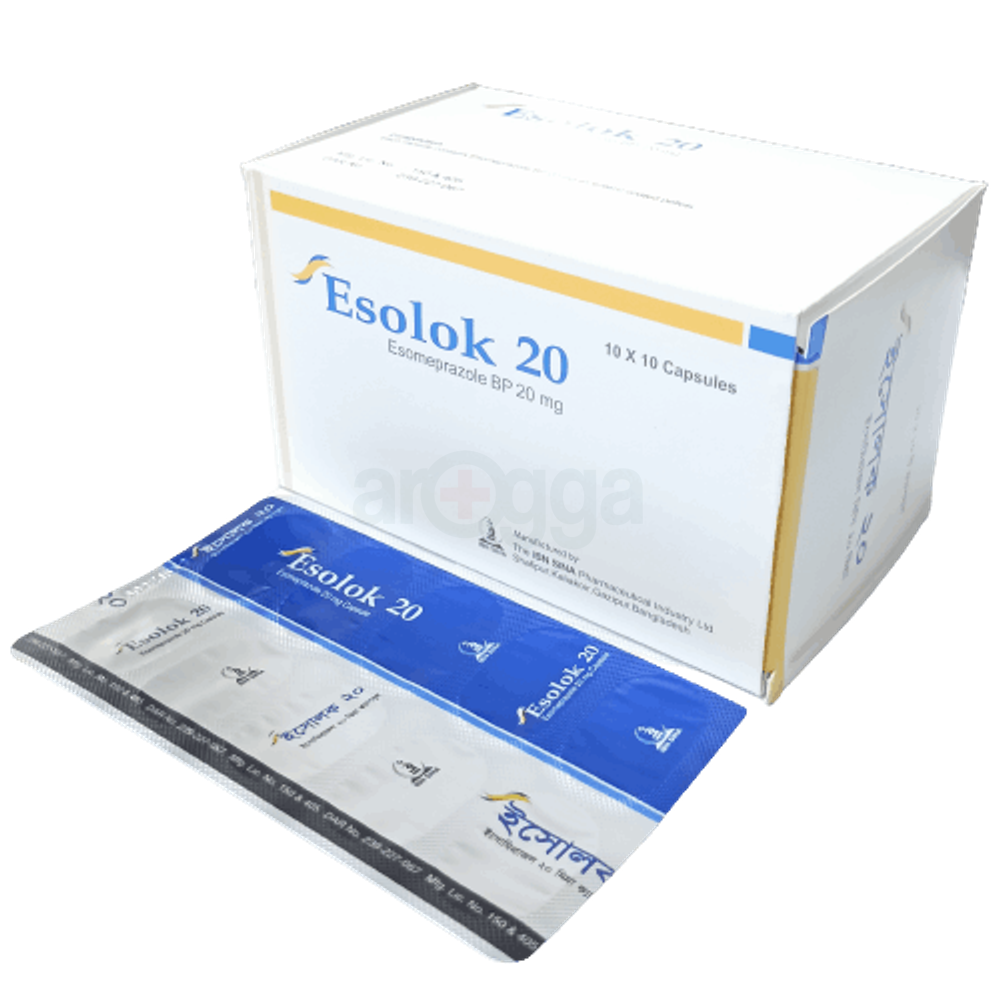 Esolok 20 Capsule 20mg Capsule - Arogga Online Pharmacy