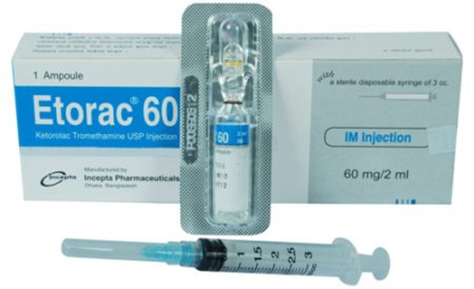 Etorac 60mg/2ml Injection - Arogga Online Pharmacy