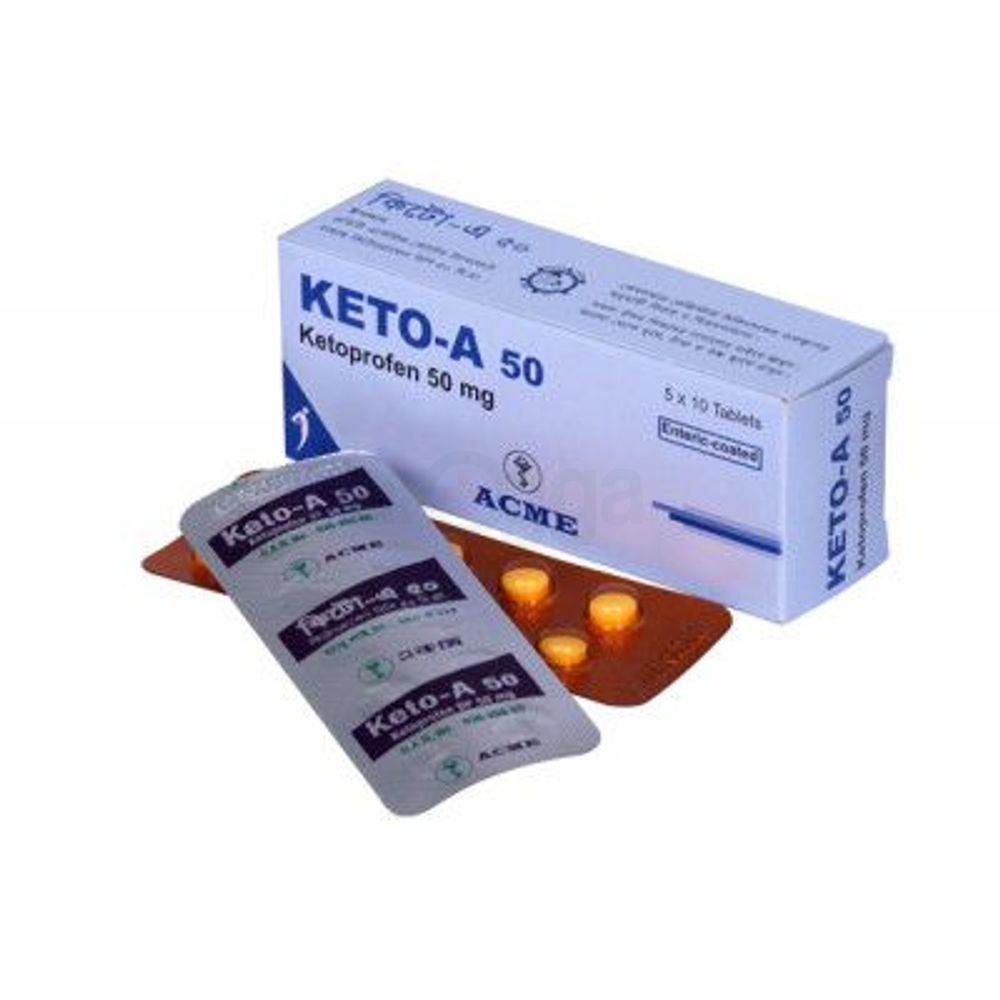 Keto-A 50mg Tablet - Arogga Online Pharmacy